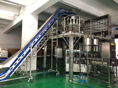 China 24 Heads Multihead Weigher Packing Machine Dual Screw Linear Pans For Oily Sticky Fresh Food for sale