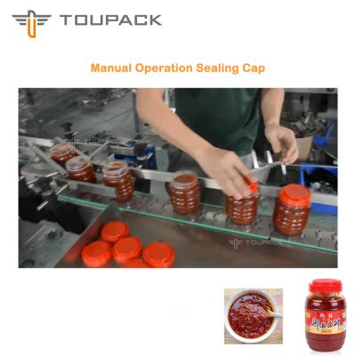China PLC Saus Verpakkende Machine Dik Breed Bean Sauce Filling 4 Hoofd Vloeibaar Vullend Systeem Te koop