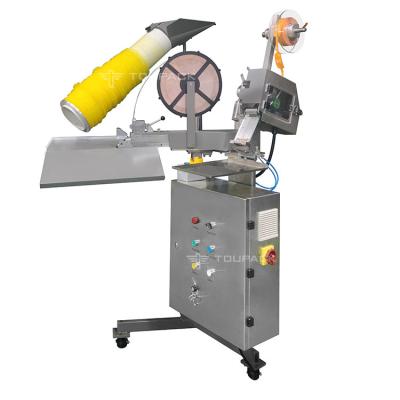 China Manual Garlic Mesh Bag Packing Machine With Staples Semi Auto Ginger Mesh Bag Clipping Packing Machine for sale