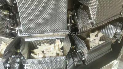 China Automatic Fresh Chicken Claw 14 Head Weigher Boneless Chicken Feet Weighing Cartoning Machine for sale
