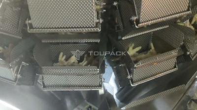 China Automatic Fresh Chicken Claw 14 Head Weigher Boneless Chicken Feet Weighing Cartoning Machine for sale
