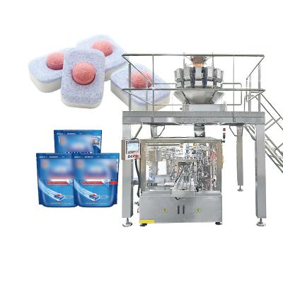 Cina Macchina confezionatrice per capsule di detersivo in film PVA, pastiglie per lavastoviglie, confezionamento di scatole piene di pastiglie detergenti, linea di produzione in vendita