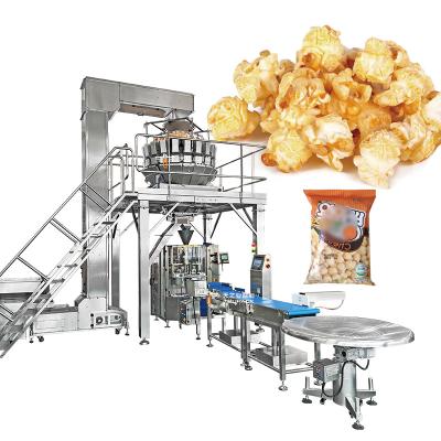 China Full Automatic Vertical Packaging Machine for Shrimp Chips with 60~100BPM Speed 10g-300g Weighing Range and 220V Power for sale