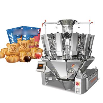 China Fully Automatic 14 Heads Multihead Weigher Packing Machine with 220V and 1 Year Warranty for High Speed Granule Filling for sale