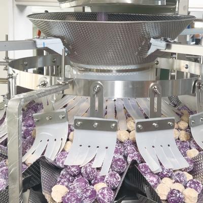 China Food Grade Automatic Vacuum Frozen Food Packing Machine with Multihead Weigher and 5-50 Bag/min Speed for sale