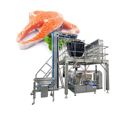 China Automatic Multihead Weigher Packing Machine for Food Application with 5-50 Bag/min Speed and Plastic Packaging for sale