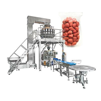 China Automatic VFFS Vertical Freeze Fruits Berry Frozen Sliced Strawberry Packaging Machine for sale