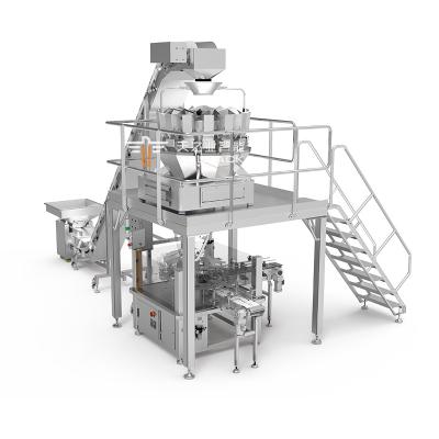 China High Speed Automatic Jerky Weighing and Plastic Can Filling Machine for Beef Pork Chicken Dried Meat Snacks for sale