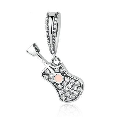 China Popular 925 Sterling Silver Charms For Bracelets Decor Music Instrument Shaped for sale