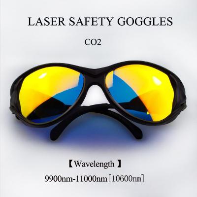 Cina Glassess protettivi della radura della struttura 9900nm-11100nm del nero di occhiali di vetro degli occhiali di protezione di sicurezza dei laser di CO2 in vendita