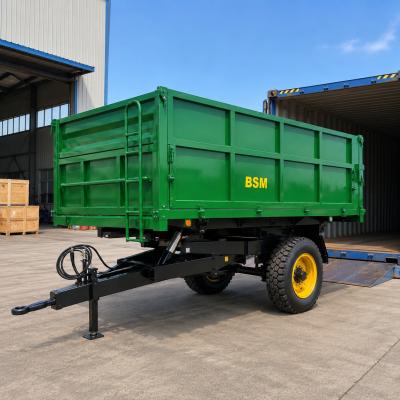 China Hydraulic Tipping Farm Trailer for Agricultural Tractors for sale