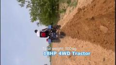 18HP 4WD Mini Tractor Working Video for Orchards and Gardens