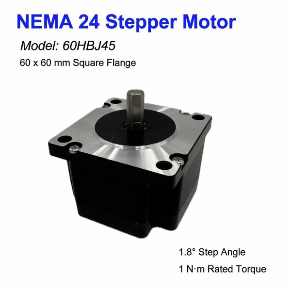 Quality 60HBJ45 NEMA24 Stepper Motor For Packaging Machinery / Textile Machinery for sale