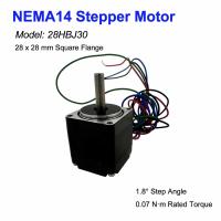 Quality 28HBJ30 NEMA11 Hybrid Stepper Motor With 0.07N·M Torque Output / 28mm Square for sale