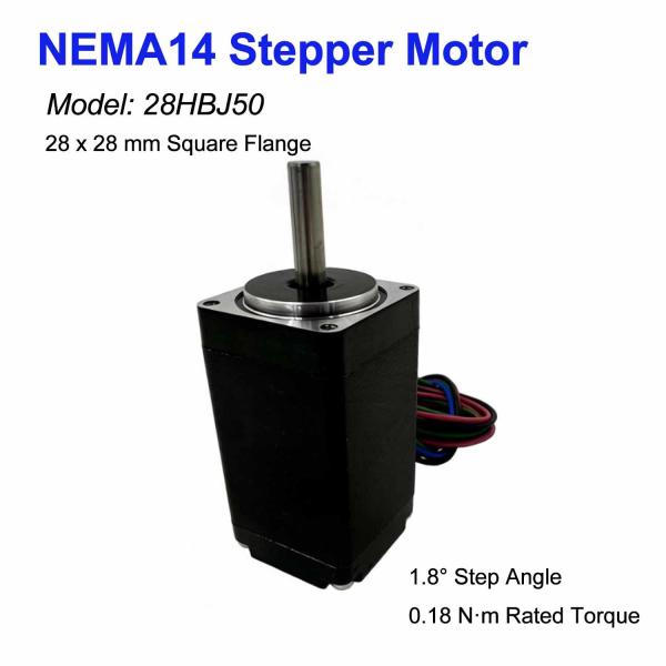 Quality 28HBJ50 Hybrid Stepper Motor NEMA11 With 0.18N·M Torque Output / 35mm Square Flange for sale