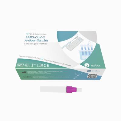 China 99% nauwkeurigheidsplastiek SARS-CoV-2 Antigeentest Vastgesteld Kit Nasopharyngeal Swab 5 stuk Te koop
