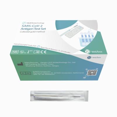 中国 99%の正確さのセリウムSARSCoV 2 Antigen Test Set Nasopharyngeal Swab 10テスト/箱 販売のため