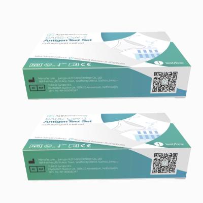 Cina Prova/contenitore stabiliti di prova d'autoverifica di collettore 1 del campione della saliva dell'antigene rapido veloce SARS-CoV-2 di reazione della classe III in vendita