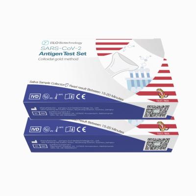 China 15-20 colector determinado de autoprueba Malasia de la muestra de la saliva del antígeno de la exactitud SARS-CoV-2 de los minutos el 99% 1 prueba/caja en venta