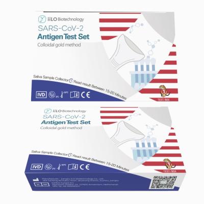 China 15-20 colector determinado de autoprueba Malasia de la muestra de la saliva del antígeno rápido rápido SARS-CoV-2 de la reacción de los minutos 1 prueba/caja en venta