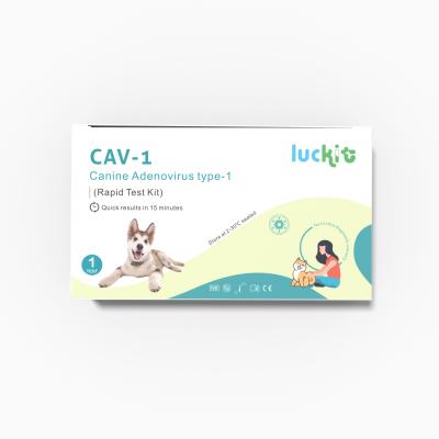 中国 Luckit Canineadenovirus type 1 CAV-1 PET DOG Test Kit Fast Reaction Rapid Class I 販売のため
