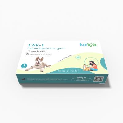 中国 Luckit Canineadenovirus type 1 CAV-1 PET DOG Test Kit Fast Reaction Rapid Class I 販売のため