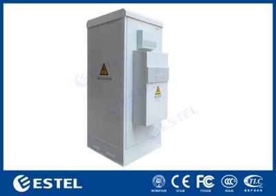 China Floor Mounted Outdoor Telecom Cabinet With 20U 19 Inch Rack 2 Layers Of Battery Rack for sale