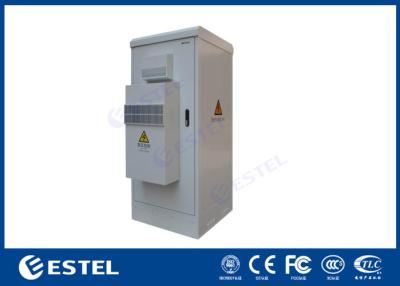 China Floor Mounted Outdoor Telecom Cabinet With 20U 19 Inch Rack 2 Layers Of Battery Rack for sale