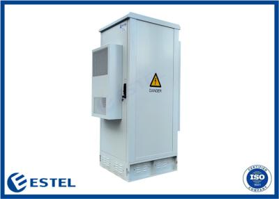 China IP55 Waterproof Outdoor Telecom Cabinet 32U 19 Inch Two Doors 1500W Air Conditioner 150W/K Heat Exchanger for sale
