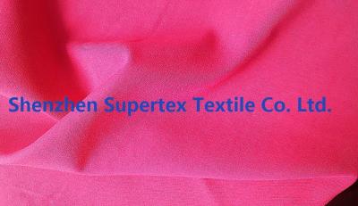 China 154GSM 145CM Stretch Rayon Polyester Fabric Twill Solid Fushia Garment for sale