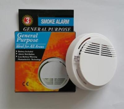 China White Wireless Smoke Detector System with 9V Battery Operated High Sensitivity Stable Fire Alarm Sensor for sale