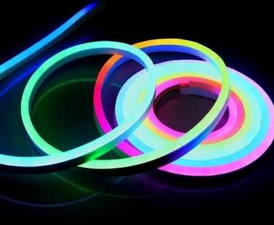 China Rainbow color changing led rope strip light 5050 waterproof 12v mini led neon flex light for sale