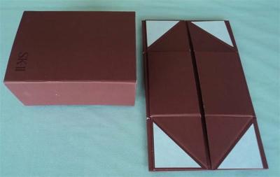 China Necklace Gift Empty Jewelry Paper Boxes Burgundy Color Custom Printed for sale