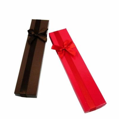 China Red Long Necklace Presentation Gift Box Packaging Cardboard Cases for sale
