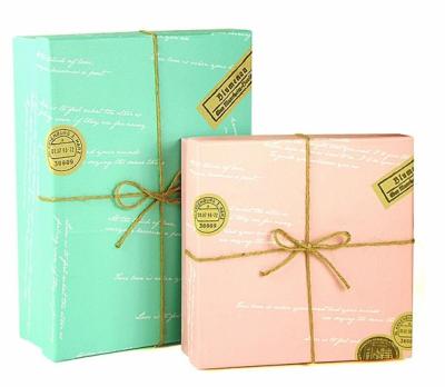 China Pink Long Square Custom Product Paper Gift Box With Lids Flexor Printing for sale