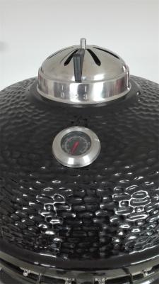 China Solo Stijl Grill 61cm van 24 Duimkamado Blauwe Houtskool Ceramische Nylon Wielen Te koop