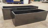 China Glazed Ceramic Rectangle Outdoor Planter Set 4 Sizes 58cm to 23cm for sale