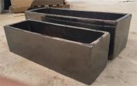 China Glazed Ceramic Rectangle Outdoor Planter Set 4 Sizes 58cm to 23cm for sale