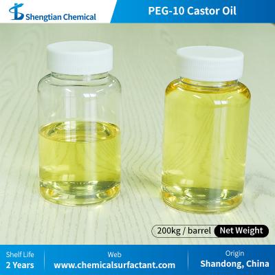China Polyoxyethylene Castor Oil PEG 10 Castor Oil CAS 61791-12-6 HLB 6-7 for sale