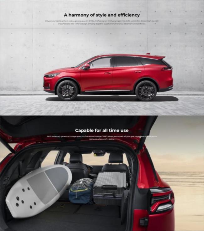 Byd Tang 2022 EV 730km New Energy Electric Vehicle Automotive Car Pure Electric Vehicle 7seats SUV ID4/ID6 Auto Crozz 