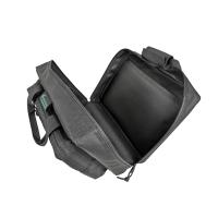 China Lockable Leather Range Bag Pistol Soft Canvas Range Bag Double Layer for sale