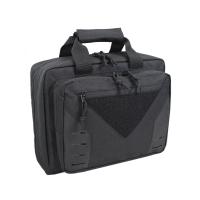 China Lockable Leather Range Bag Pistol Soft Canvas Range Bag Double Layer for sale