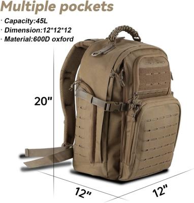 中国 バックパックをハイキングする45L軍の戦術的なバックパックの携帯用キャンプ旅行 販売のため