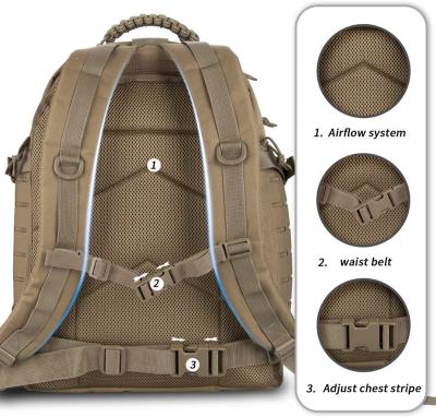 中国 バックパックをハイキングする45L軍の戦術的なバックパックの携帯用キャンプ旅行 販売のため