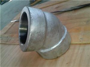 China ASTM B564 UNS N04400 45 deg nickel alloy forging  NPT elbow for sale