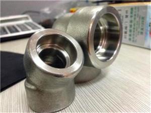 China ASTM B564 UNS N08800  45 / 90 deg  nickel alloy forged scoket welding sw elbow ASME B16.11 for sale