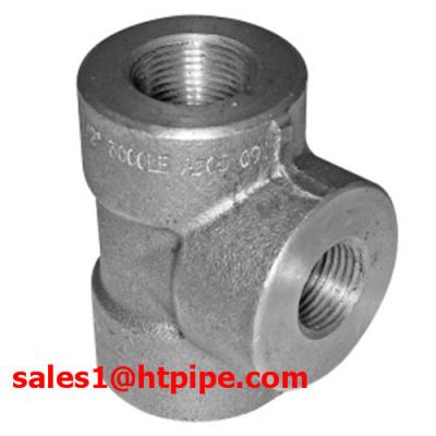 China ASTM B564  UNS N08800 UNS N08811  UNS N08810   nickel alloy forged  threaded tee    ASME B16.11 for sale