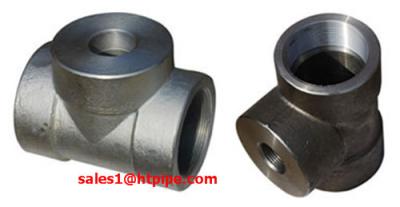 China ASTM B564  UNS N06625 UNS N08825  UNS N10675   nickel alloy forged  socket welding  threaded tee    ASME B16.11 for sale