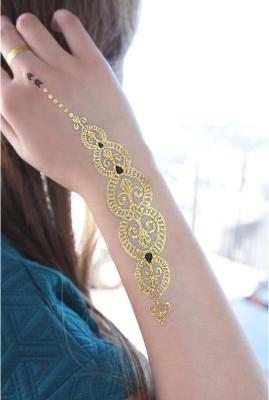 China Custom Temporary Gold Foil Tattoo promotion for Decoration Gift for sale