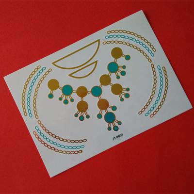 China Blue Foil Gold Foil Tattoo , A5 Size Gold Silver Foil Metallic Tattoo For Body Art for sale